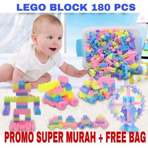 Jual Mainan Lego Block Isi 180 pcs Blok Bongkar Pasang Brick Edukasi ...