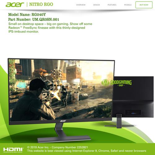 Jual ACER RG240Y NITRO SERIES MONITOR - Jakarta Pusat - GOODGAMINGSHOP.COM | Tokopedia