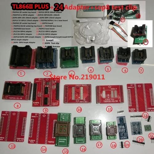 Jual 100% Original TL866II Plus Programmer + 24 Adapters Complete ...