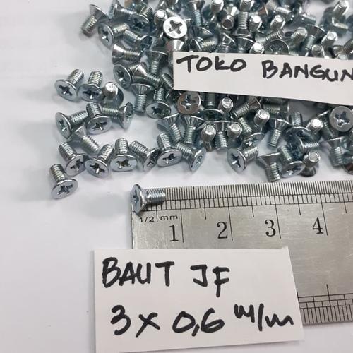 Jual Baut Putih M3x6 Baut JF3x6 Kepala Obeng 100 pcs - Jakarta Selatan ...