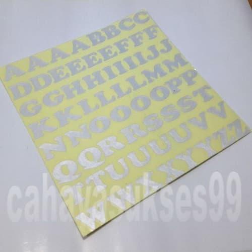 Jual Sticker Cutting Alphabet Abjad Huruf Putih Font Cooper Stiker ...