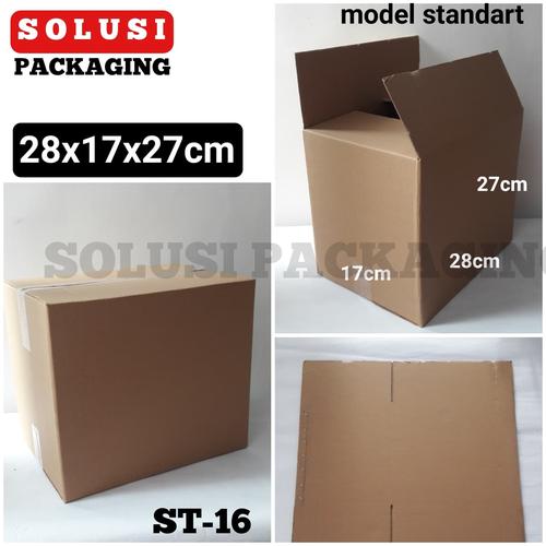 Jual KARDUS 28X17x27CM/KARDUS PARCEL POLOS/DOS BOX/KOTAK HANTARAN KUE ...