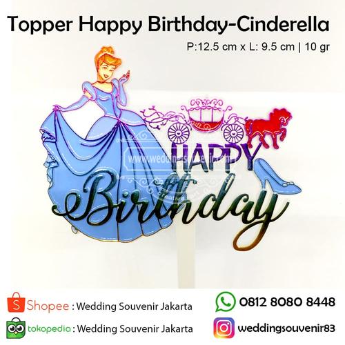 Jual Topper Happy Birthday - Cinderella - Jakarta Barat - Wedding ...
