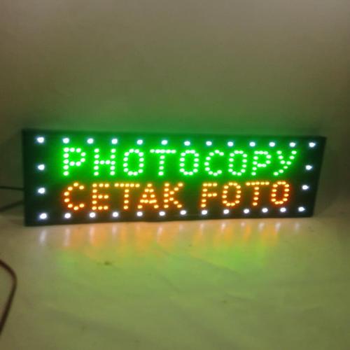 Promo tulisan lampu led sign foto copy / photo copy cetak foto new ...