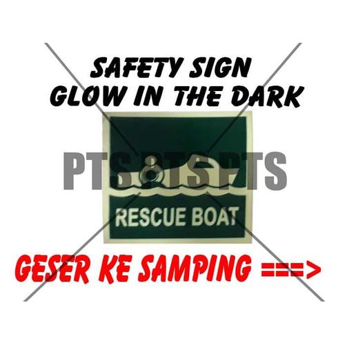 Jual STICKER RESCUE BOAT SAFETY SIGN GLOW IN THE DARK MURAH SURABAYA ...