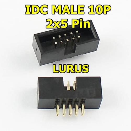 Jual Socket IDC Male 2x5 10 Pin 10p 2.54mm Box Header Connector ...