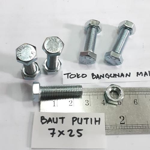 Jual Baut Putih M7x25 / Baut M7 x25 Kunci Baut 11 - Jakarta Selatan ...
