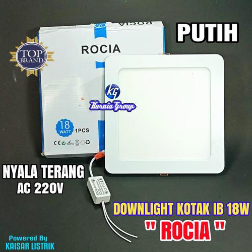 Jual Downlight LED 18w PUTIH KOTAK Panel SLIM tipis Down Light 18 Watt ...
