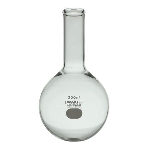 Jual Labu Didih 300mL. Round Bottom. Boiling Flask Narrow Neck. IWAKI ...