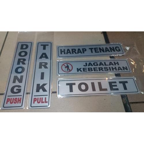 Jual SIGN LABEL DORONG TARIK PINTU - DOOR SIGN PULL PUSH - tarik ...