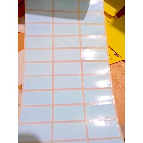 Jual label nama waterproof / sticker anti air Polos Biru - M isi 72 pcs ...