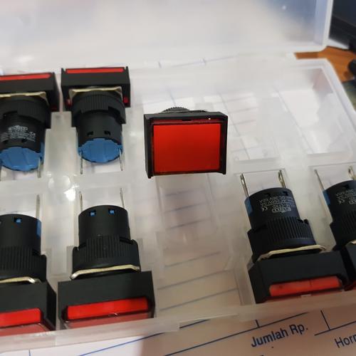 Jual PILOT LAMP LED KOTAK / Rectangular drat diameter 16mm - Hijau ...
