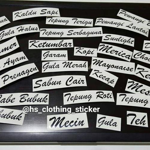 Jual sticker cutting bumbu dapur cutting sticker shabbychic - Kab ...