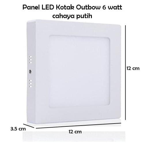 Jual LAMPU DOWNLIGHT LED PANEL OUTBOW KOTAK 6 WATT CAHAYA PUTIH ...