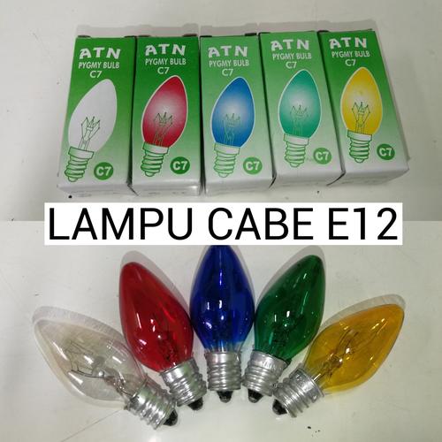 Jual LAMPU BOHLAM CABE 5 WARNA E12 C7 15WAT 15W 15 WATT ATN - KULKAS ...