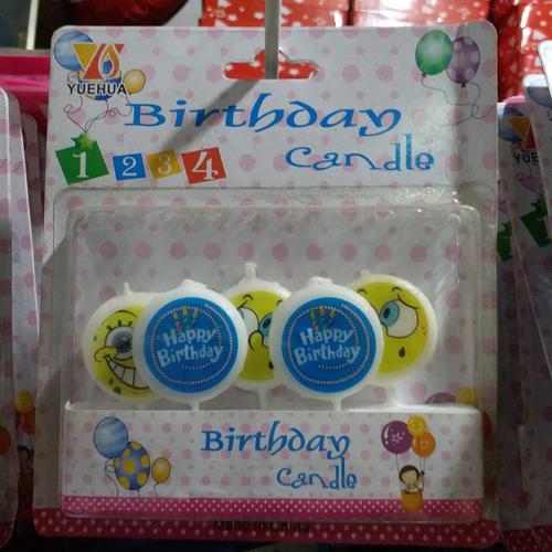 Jual lilin karakter spongebob squarepants kuning happy birthday hbd ...