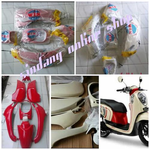 Jual paket full body bodi scoopy fi 2013-2016 merah cabe-cream-putih ...