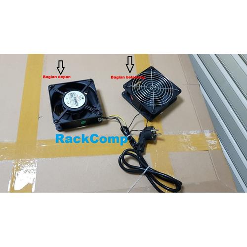 Jual Double Fan Rack Server / Roof Fan Include 2 Fan 12x12cm + Kabel ...