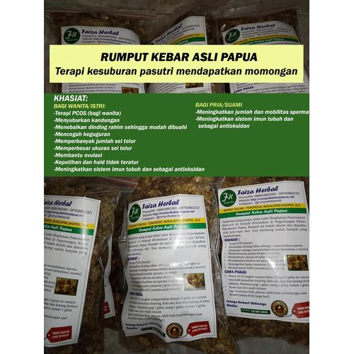 Jual Rumput Kebar Papua Terapi Kesuburan - Kab. Sleman - FAIZA HERBAL ...