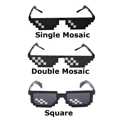 Jual Kacamata Hitam 8-bit Minecraft Kaca Mata Thug Life Mosaic Deal ...