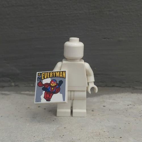 Jual LEGO Minifigures Part, Tile Decorated, Everyman Comic - Kota ...