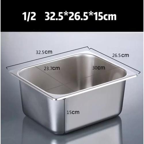 Jual Food pan prasmanan Stainless ukuran 1/2 tinggi 15CM / Wadah ...