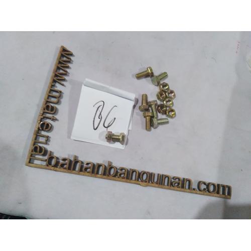 Jual Baut Mur kuningan diameter 6 mm panjang 1.2 cm kunci 10 jual per ...