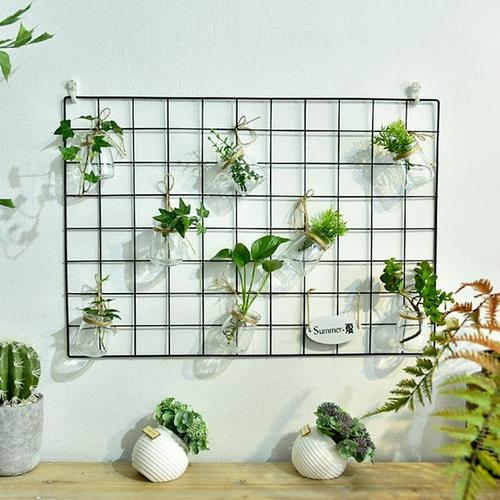 Jual HIJANG Black Grid Wire Wall Mesh 35x52 cm Pernak Pernik Kamar ...
