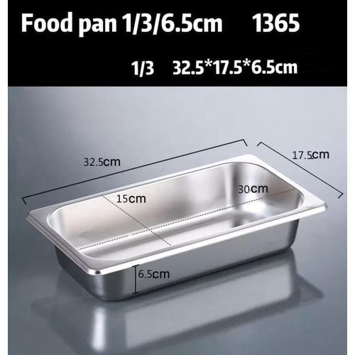 Jual Food pan prasmanan Stainless ukuran 1/3 tinggi 6.5CM / Wadah ...