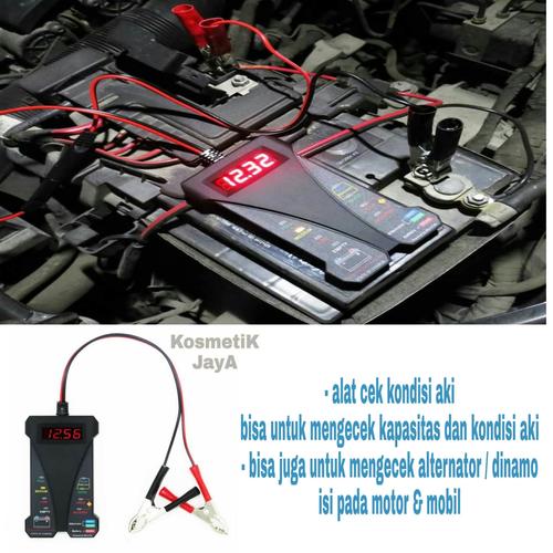 Jual ALAT CEK AKI/MOTO POWER ACCU DIGITAL TESTER 12v ANALYZER VOLTMETER ...