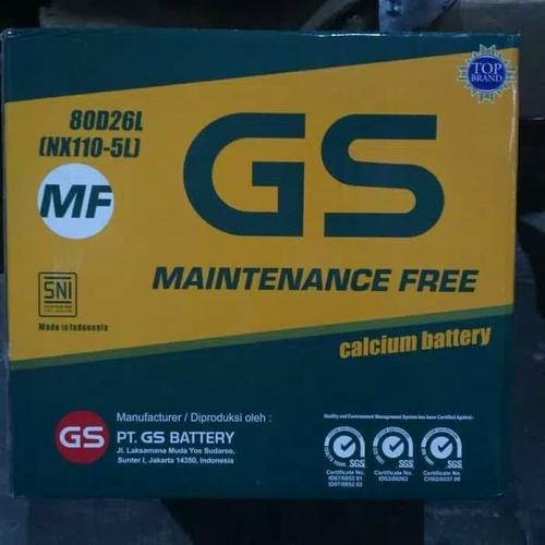 Jual aki mobil / Battery GS astra type GS MF 80D26L 12v 70 ah khusus ...