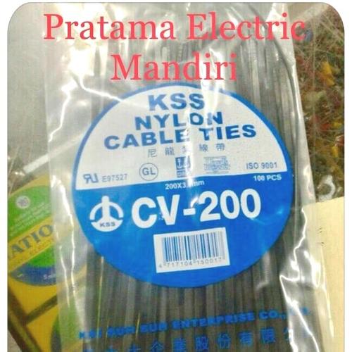 Jual Cable Tie Kabel Ties CV-200BK CV-200CV200 3,6cm HITAM @100pcs KSS - Putih - Jakarta Barat ...