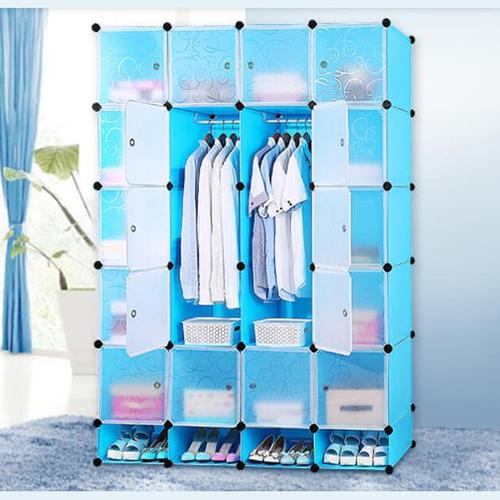 Jual Lemari pakaian plastik rak susun lemari baju rak sepatu 20p+RS ...