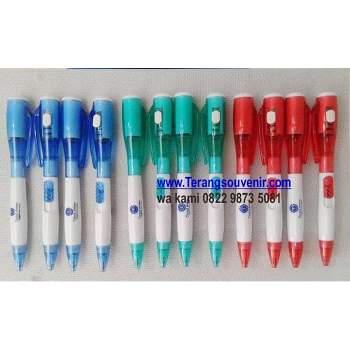 Jual pulpen senter/pulpen promosi/souvenir kantor/pulpen custom/pul pen ...