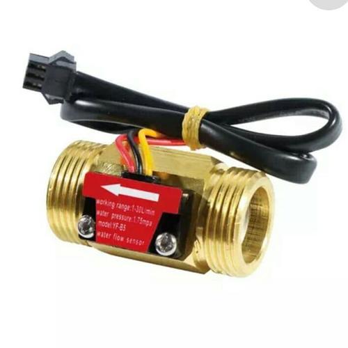 Jual Water Flow Sensor G1/2" DN15 Flow Sensor 1/2 inch Brass Kuningan ...