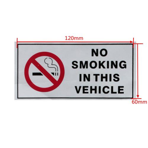Jual Sticker : NO SMOKING in This Vehicle Vinyl Decal for VAN CAR TAXI ...