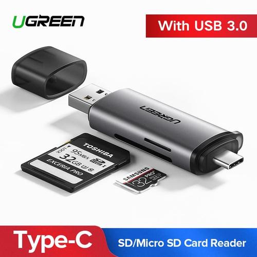 Jual Ugreen Dongle Card Reader SUPER SPEED USB 3.0 with USB Type C ...
