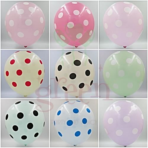 Jual BALON FULL MOTIF PASTEL MACARON BALON PASTEL POLKADOT SET-10 - Kab ...