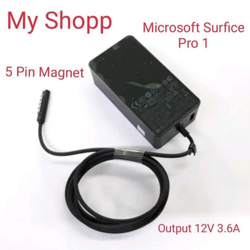 Jual Adaptor Charger Laptop Microsoft Surface Pro 1 Pro 2 5 Pin Magnet ...