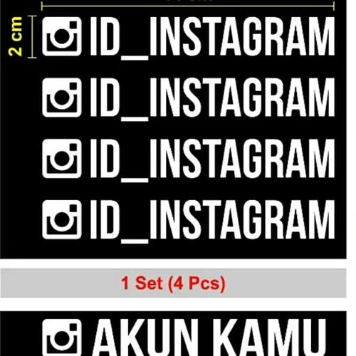 Promo Sticker stiker custom nama ig bebas bisa ganti logo Facebook ...