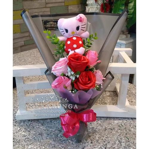 Jual Buket Bunga Mawar Plastik Boneka Artificial Bouquet Valentine ...