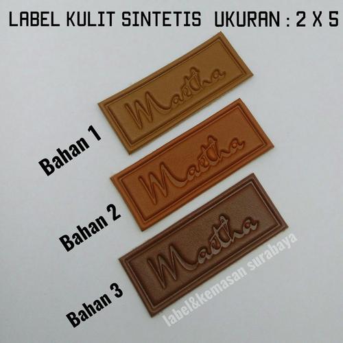 Jual Label Kulit Imitasi / Label Emboss - Cokelat Muda - Kota Surabaya ...