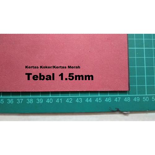 Jual Kertas Merah/koker Insulation Gasket Red vulcanized Fiber Tebal 1. ...