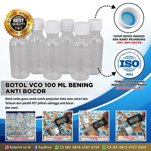 Jual Botol VCO Bening PET 100 ML - Jakarta Pusat - Fast Print Jakarta ...
