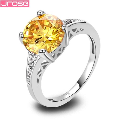 Jual Cincin Wanita Purple Red Pink Cubic Zircon Silver Filled - Kuning ...