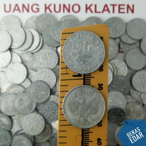 Jual 10 Sen Indonesia tahun 1951 aluminium garuda uang kuno koin Bekas ...