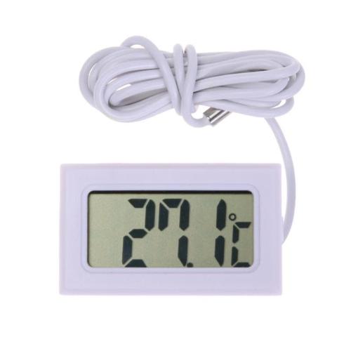 Jual PUTIH Pengukur Suhu Aquarium Digital Termometer Kabel 1M T110 ...
