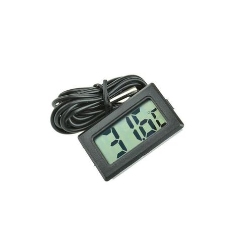 Jual HITAM Pengukur Suhu Aquarium Digital Termometer Kabel 1M T110 ...