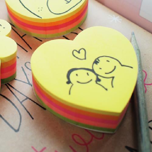 Jual Stick'n Die Cut 21356 Neon Die Cut 250's Heart Memo Sticky Note ...