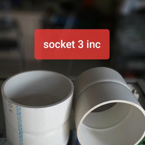 Jual fitting pvc sock 3 inchi sambungan pipa pvc socket 3 in aw type ...